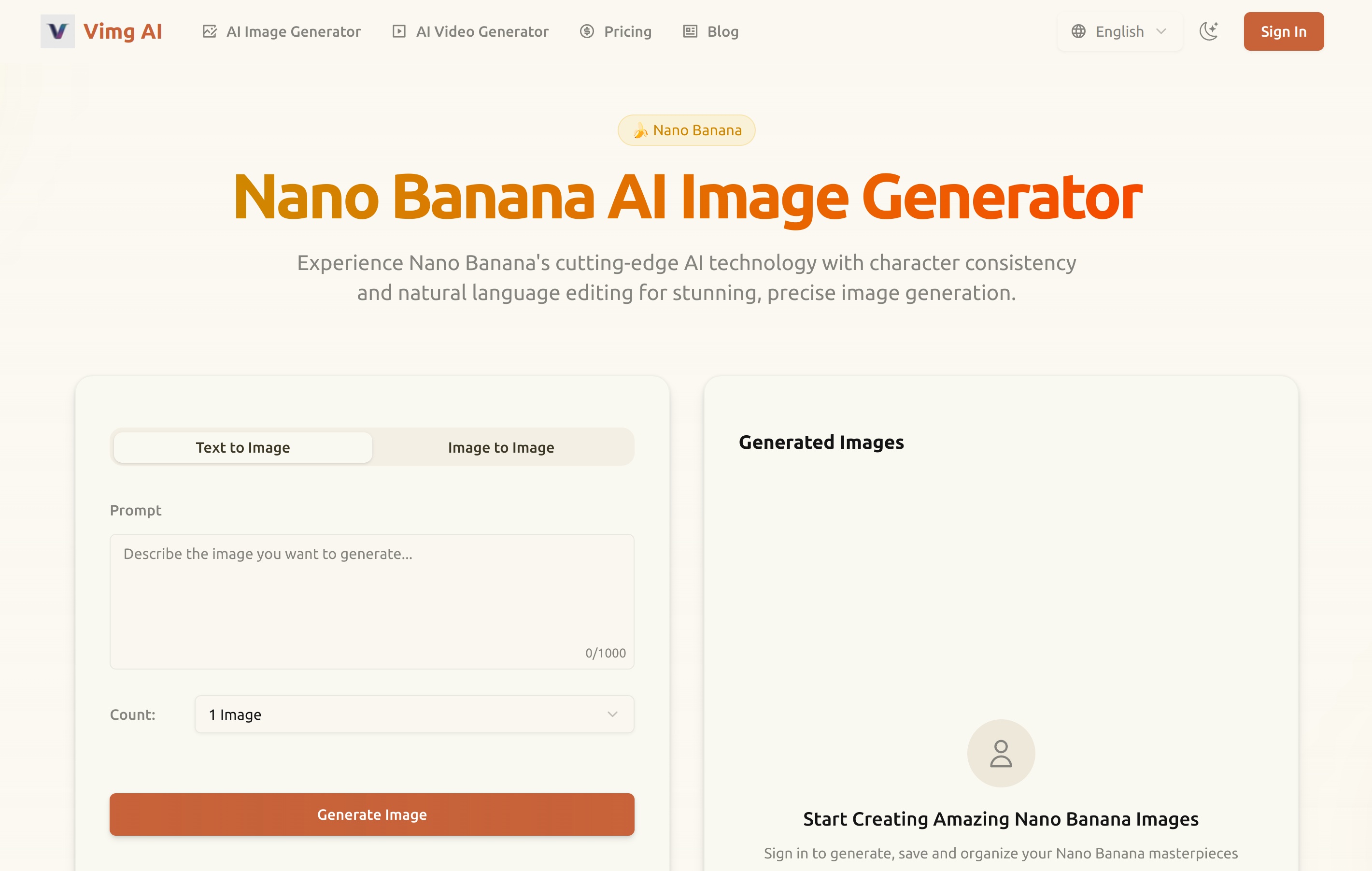 Nano Banana: The Most Powerful AI Image Generator | Vimg.ai